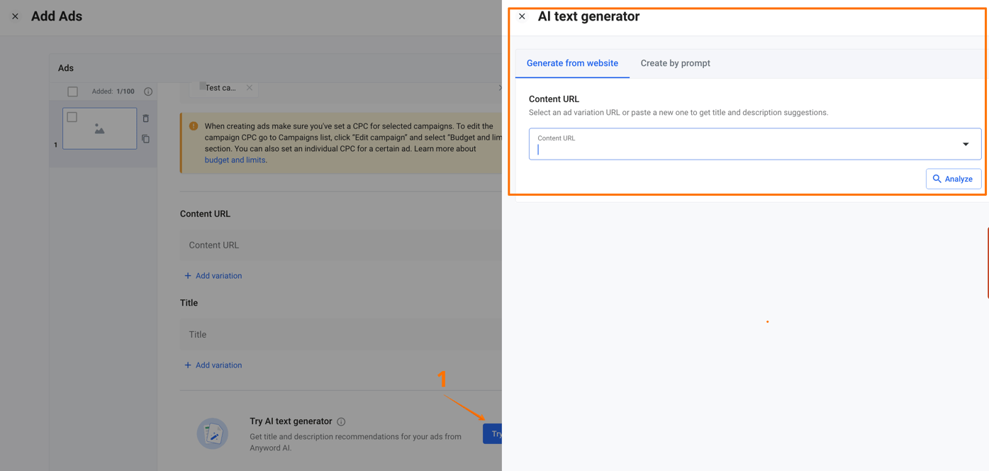 AI Text Generator for Title and Description