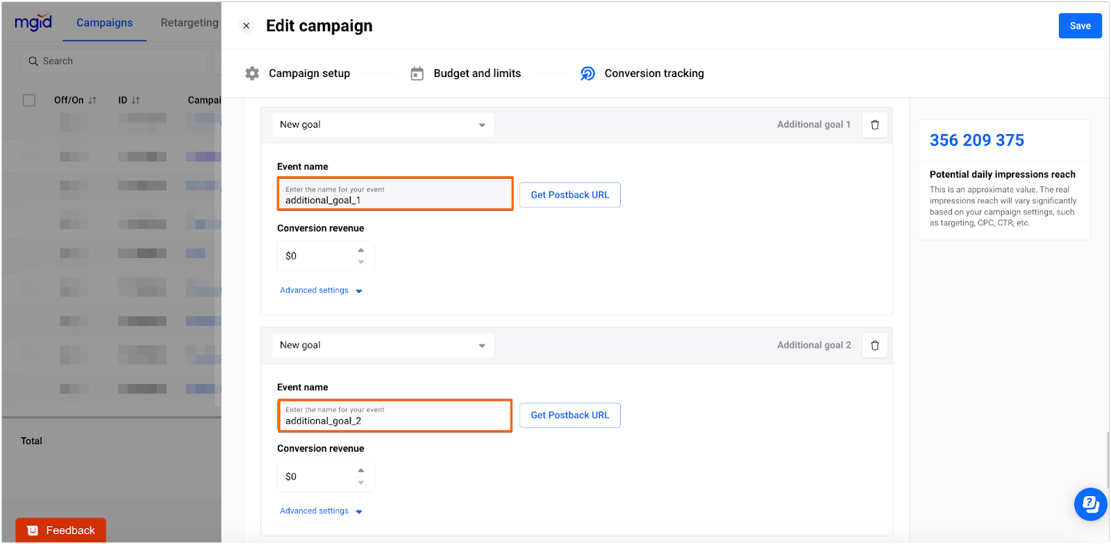 Adjust Tracker Integration in MGID Ads