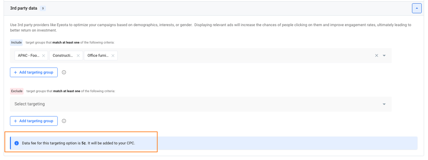 Audience Targeting Functionality