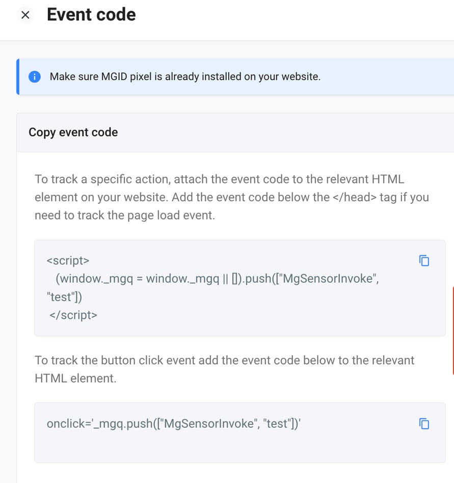 Tracking Options in MGID Ads