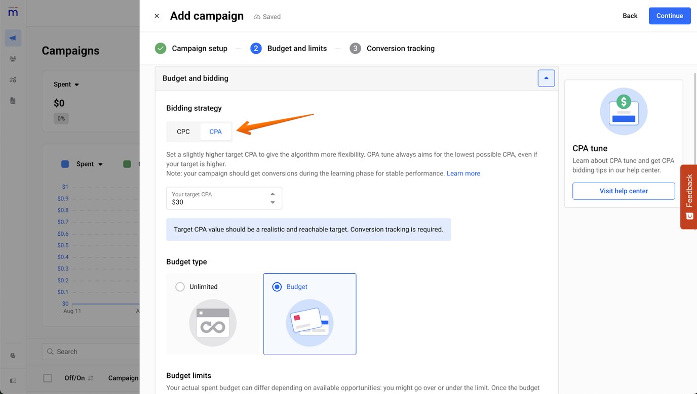 Conversion Bidding Automation with CPA Tune
