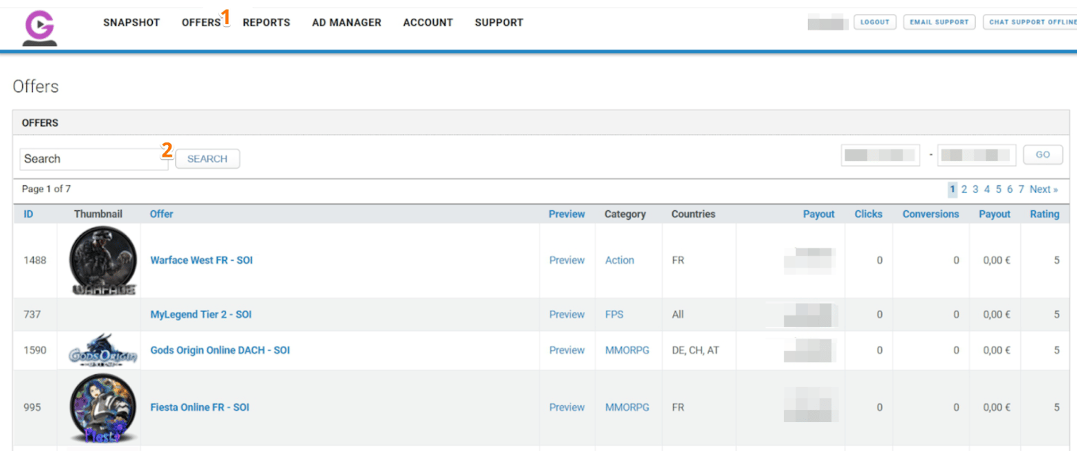 Gamesvid.com Affiliate Network Integration in MGID Ads