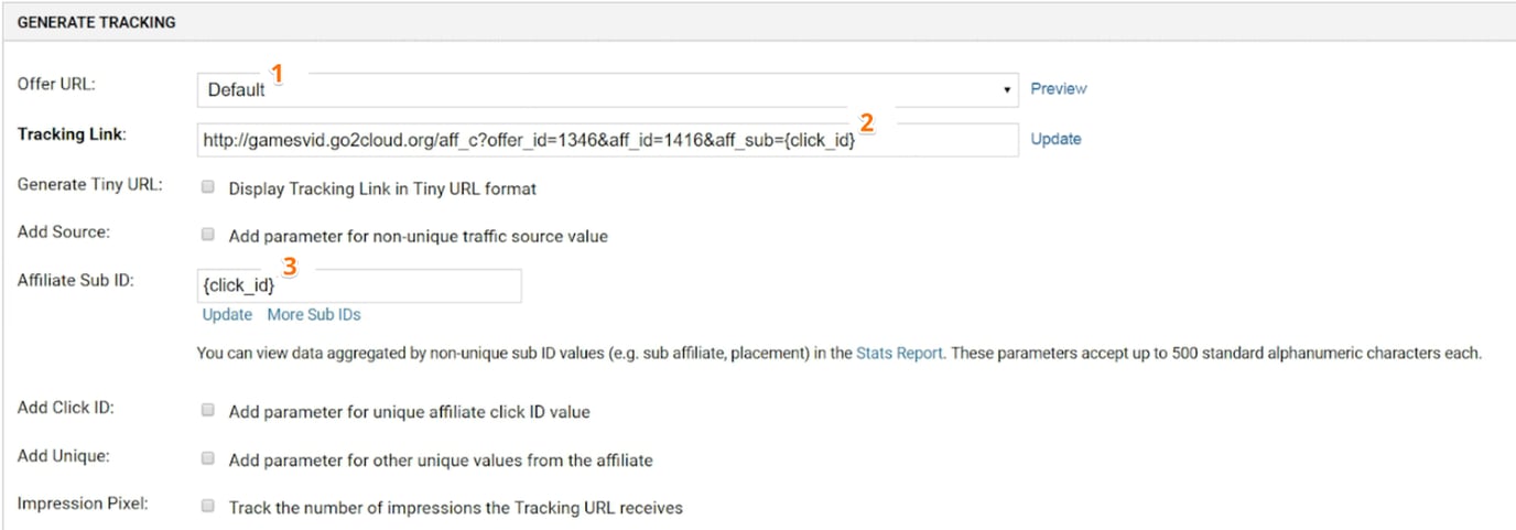 Gamesvid.com Affiliate Network Integration in MGID Ads
