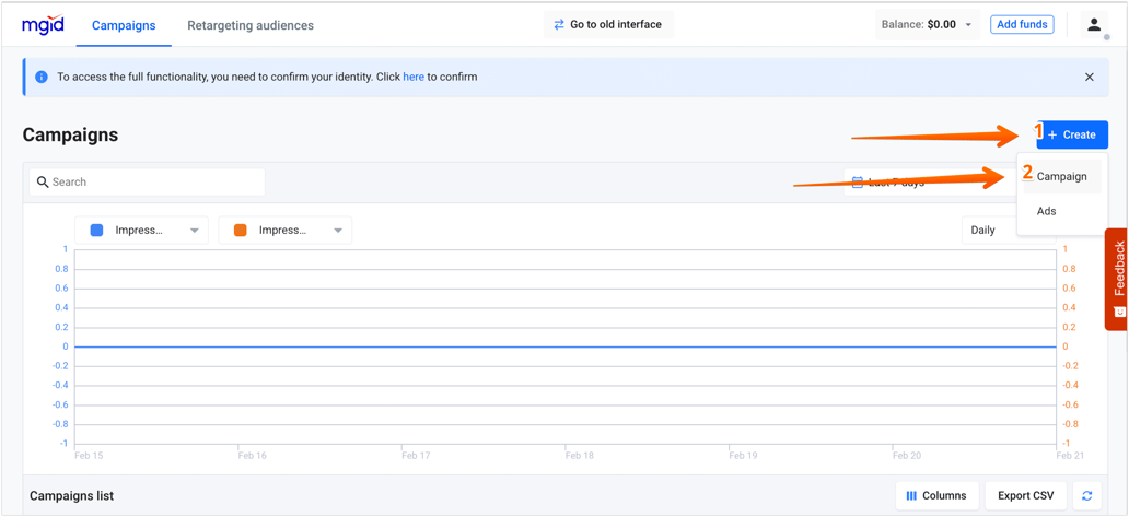 Keitaro Tracker Integration in MGID Ads