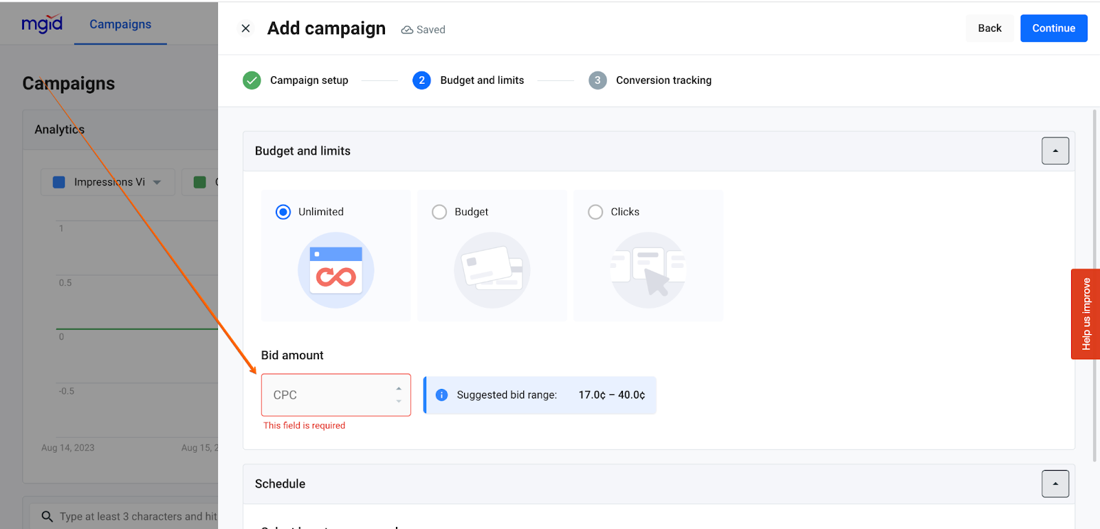 Setting Up CPC in MGID Ads